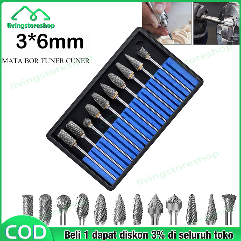 Jual Usefultools mata bor tuner cuner porting set 10pcs berlian kikir ...