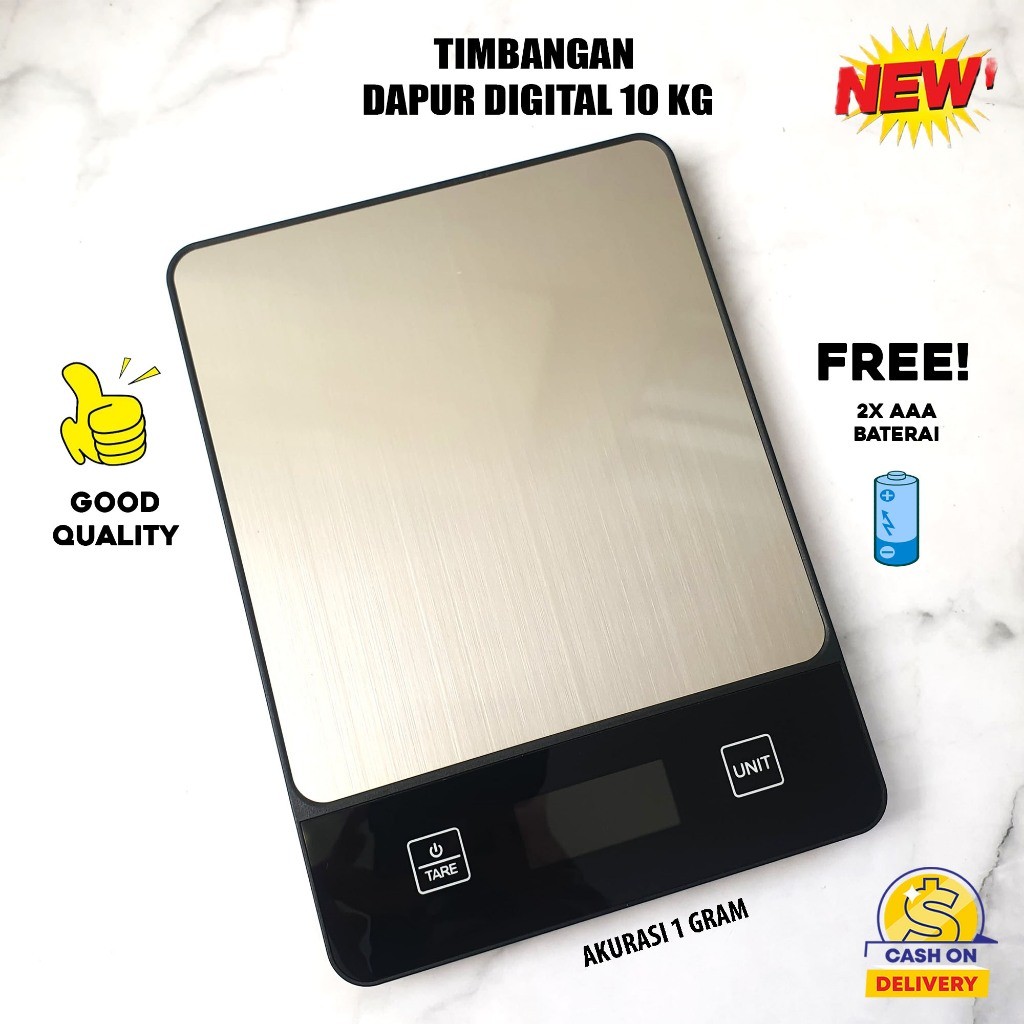 Jual KITCHEN Timbangan Digital 10kg Akurasi Alat Timbang Bahan Dapur ...