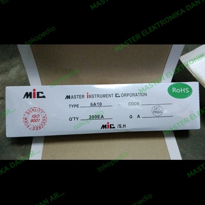 Jual Part dioda diode rectifier 6a 6ampere 6 ampere 6a10 6 a 10 a10 1000v mic | Shopee Indonesia