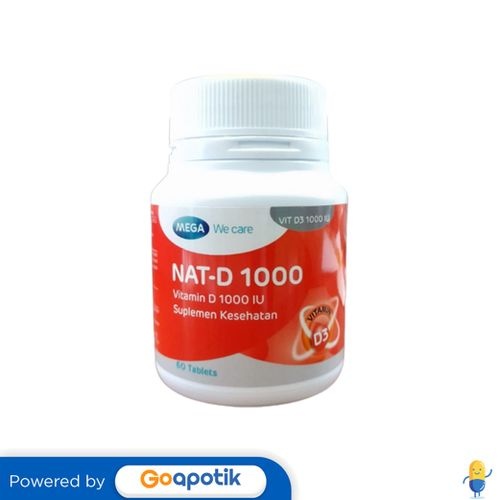 Jual Mega We Care Nat-D 1000 Iu Botol 60 Tablet | Shopee Indonesia