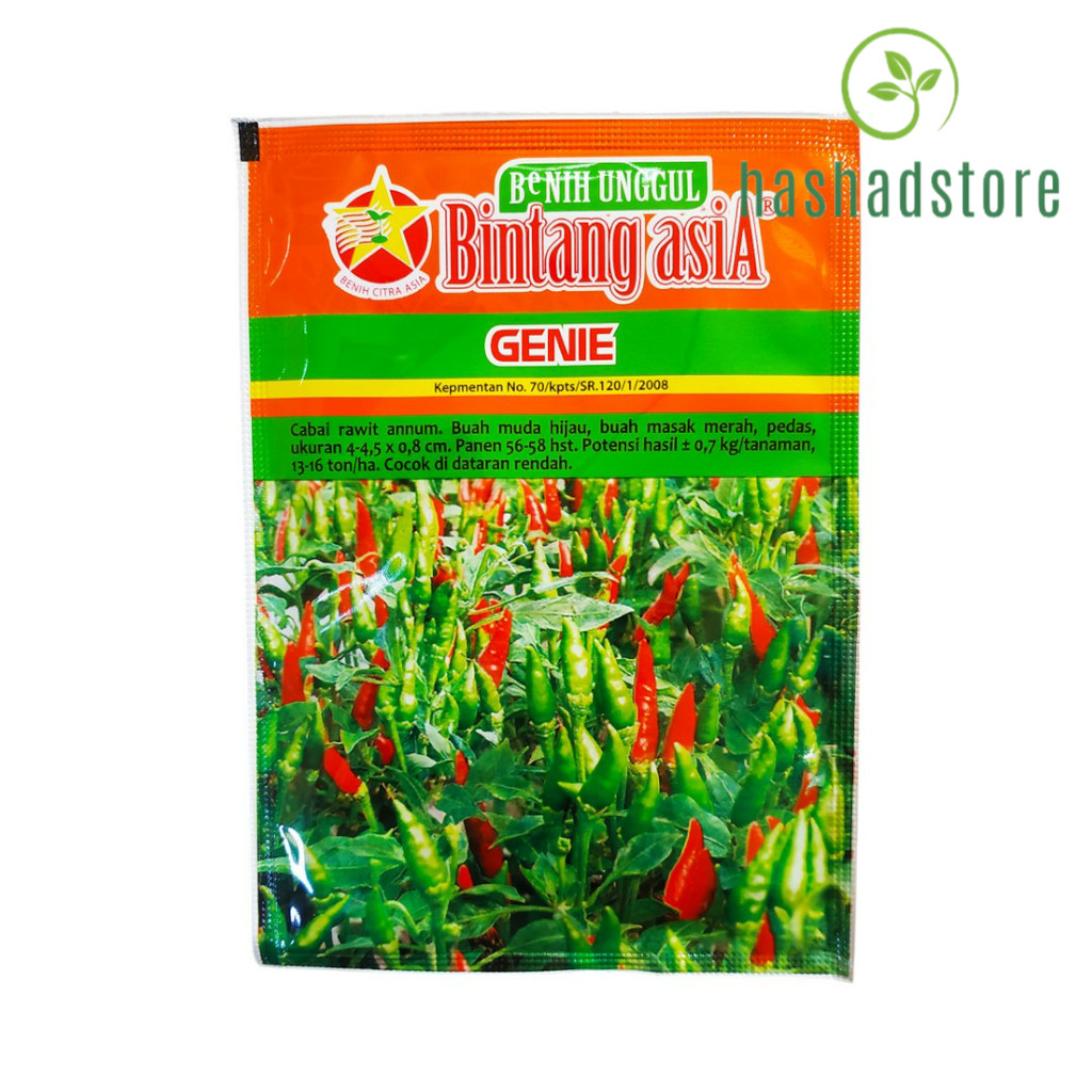 Jual Benih Cabe Cabai Rawit Unggul GENIE Isi 10 gram Benih Bintang Asia ...