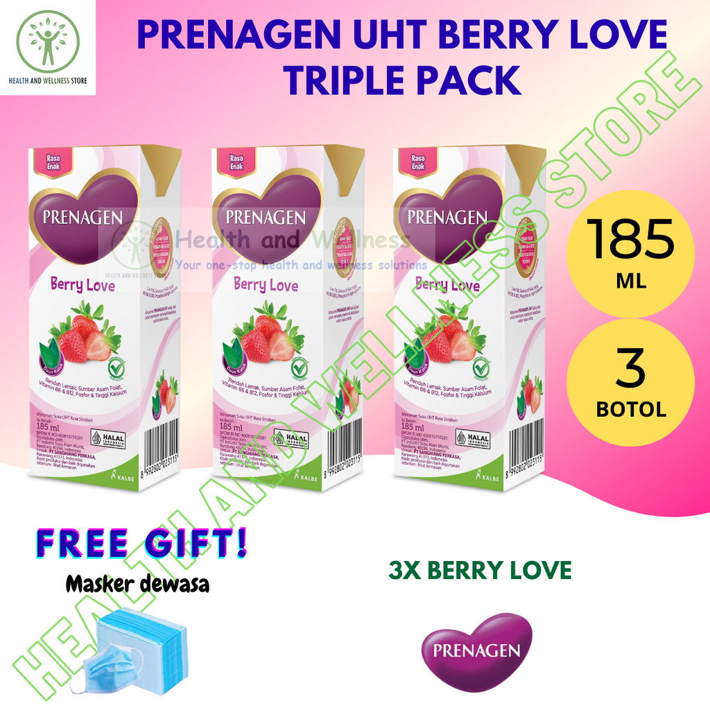 Jual Prenagen Mommy Uht Trial Pack Mini Berry Love 185 Ml 3 Pcs | Shopee Indonesia