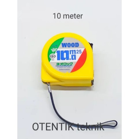 Jual METERAN WOOD ORIGINAL 10 METER 2 SISI - 2 SIDE MEASURING TAPE 10 ...