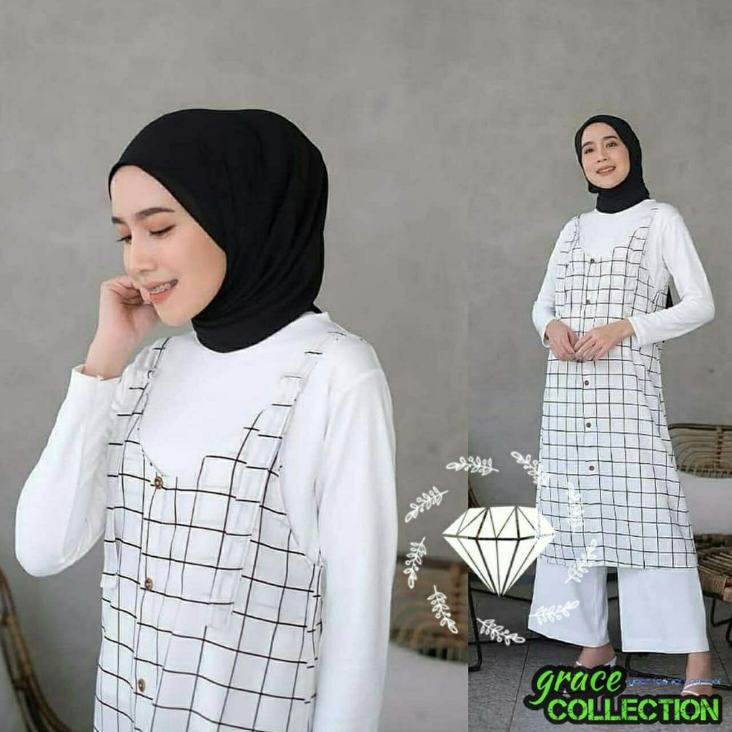 Jual GRAC3COLL SETELAN OVERALL 3IN1 ZASKIA / PAKAIAN SETELAN MUSLIM ...