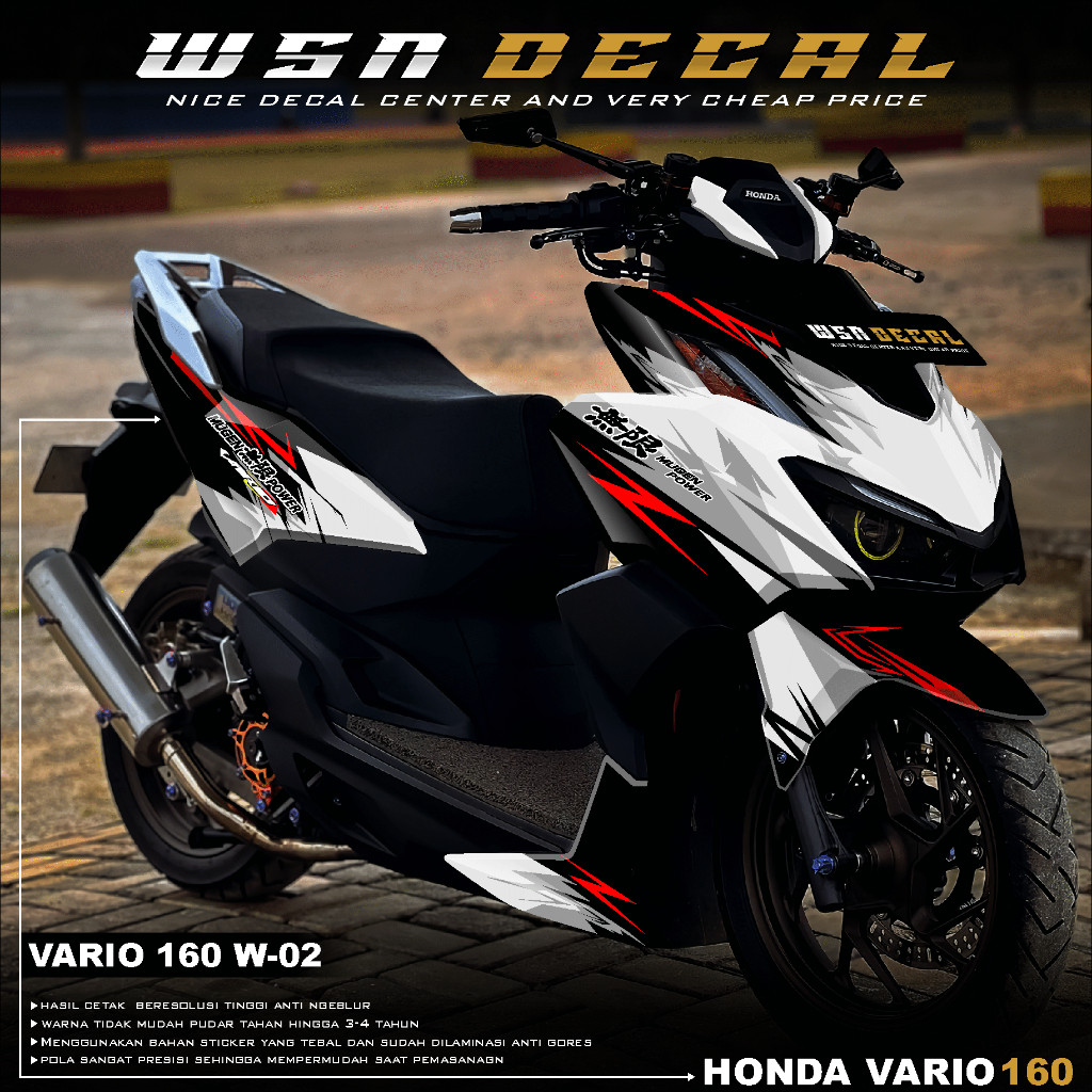 Jual Decal Sticker Vario 160 full body - Dekal Stiker Striping lis ...