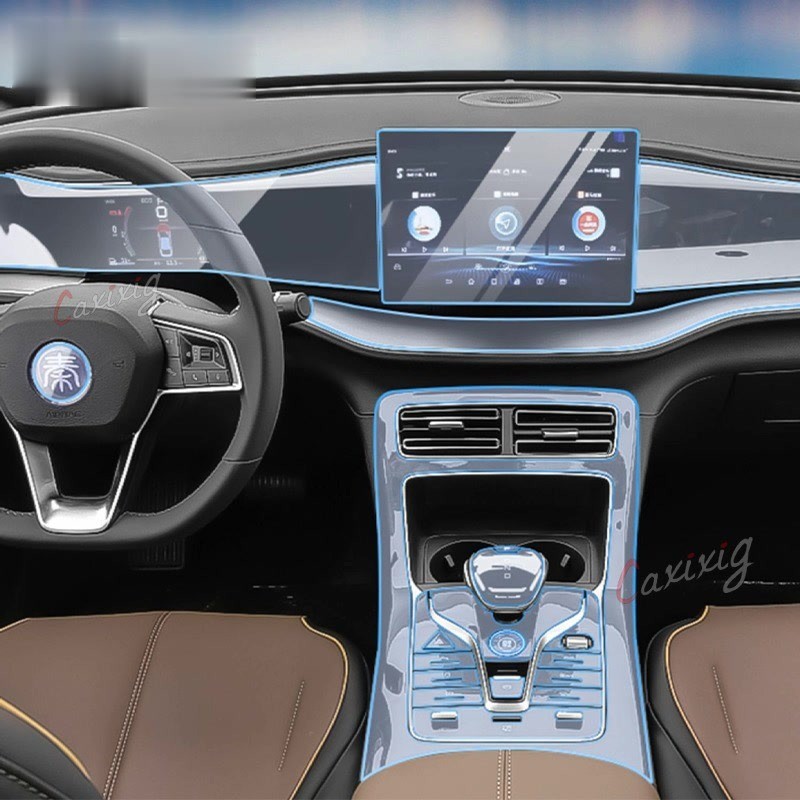 Jual Tpu Film for BYD DMI EV Song Plus Pro Han EV Car Interior Sticker Center Console Gear Touch ...