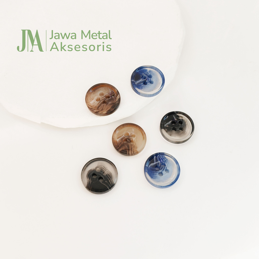 Jual Jawa Resin Button Kancing Corak Marble Gradasi Marmer Caramel ...
