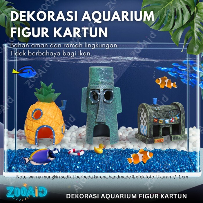 Jual Hiasan Aquarium Spongebob Dekorasi Aquascape Akuarium Ikan ...