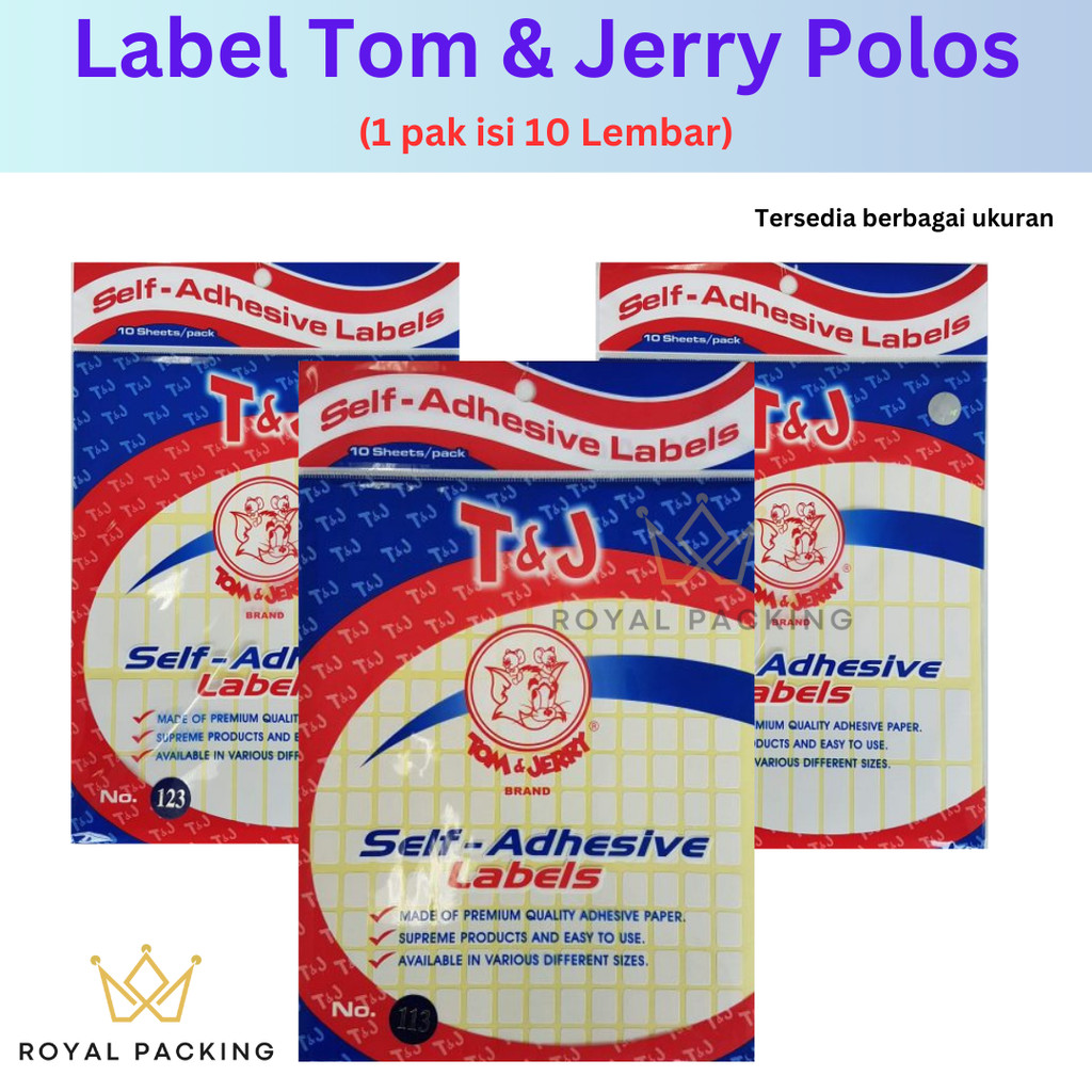Jual [RP] Label Tom and Jerry T&J No 99 103 104 107 109 112 121 123 127 Tom&Jerry / Kertas ...
