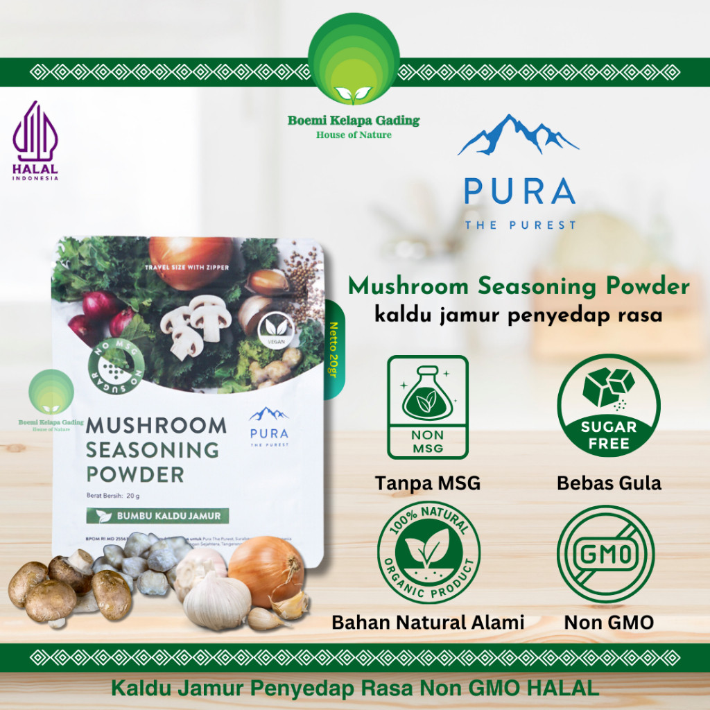 Jual Mushroom Seasoning Powder Kaldu Jamur Asli Bumbu Penyedap Masakan ...