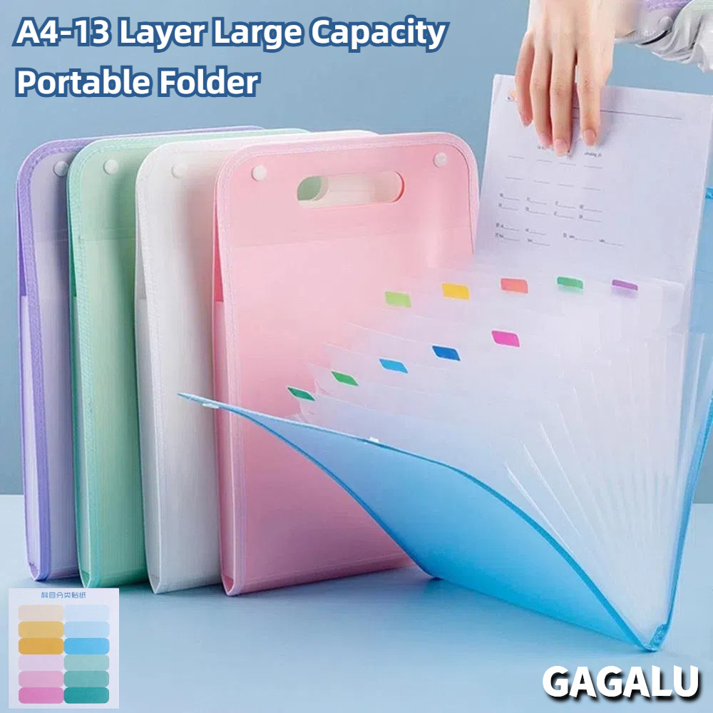 Jual GAGALU Tas File Handle Warna Transparan Anti Air Multi Layer ...