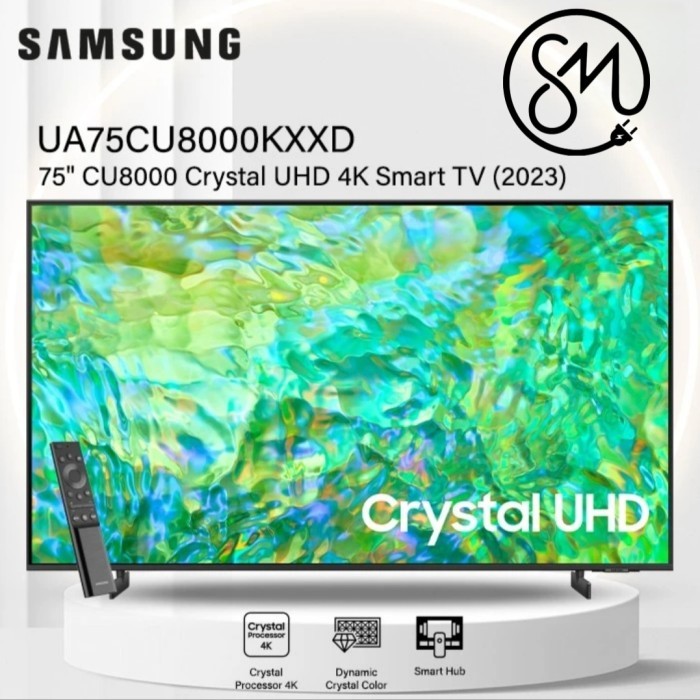 Jual LED TV Samsung UA75CU8000KXXD 75 inch Crystal UHD 4K 75CU8000 Smart | Shopee Indonesia