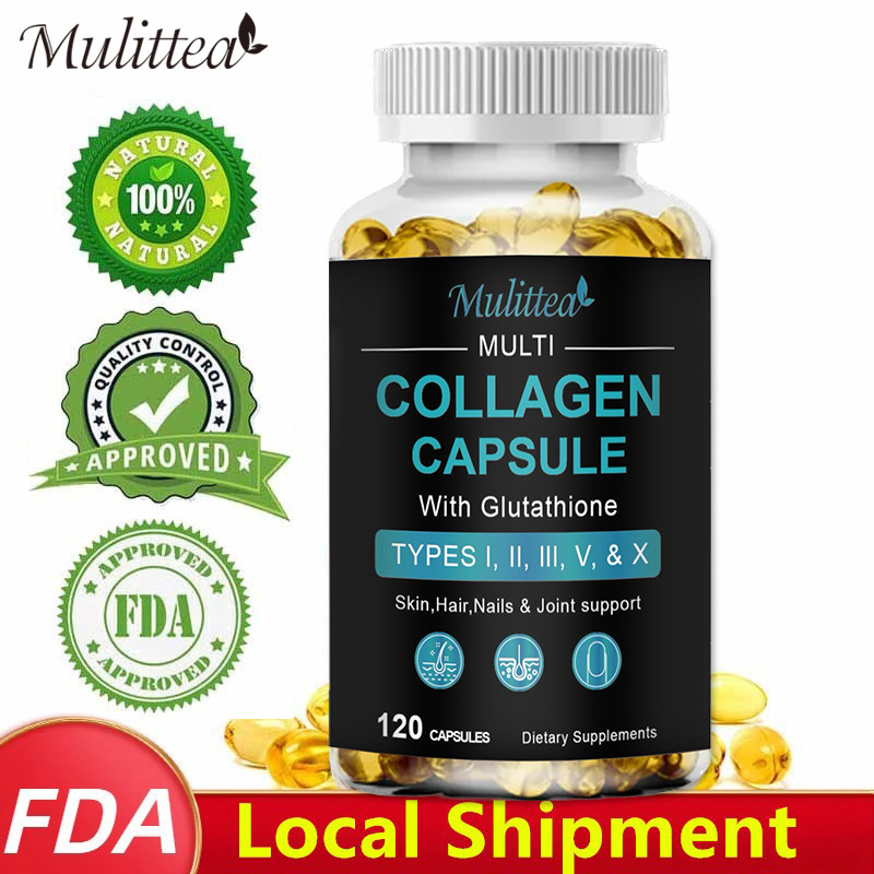 Jual Mulittea Collagen and Glutathione Capsules With Biotin Vitamins Anti-oxidation Reduce Cell ...