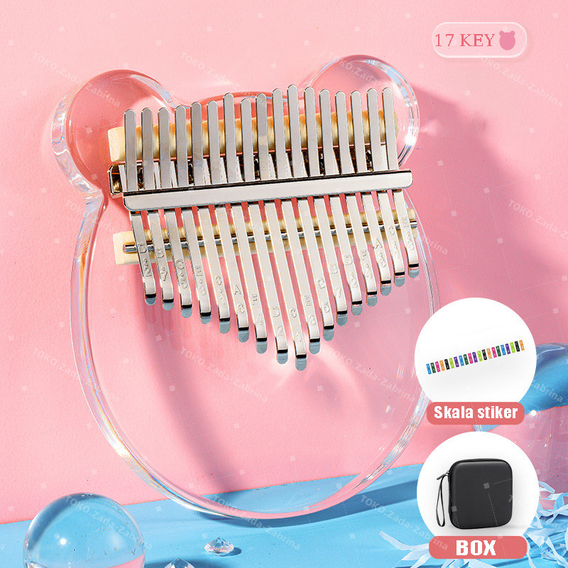 Jual READT STOCK Kalimba 17 Keys Acrylic Thumb Piano Kecapi Jari ...