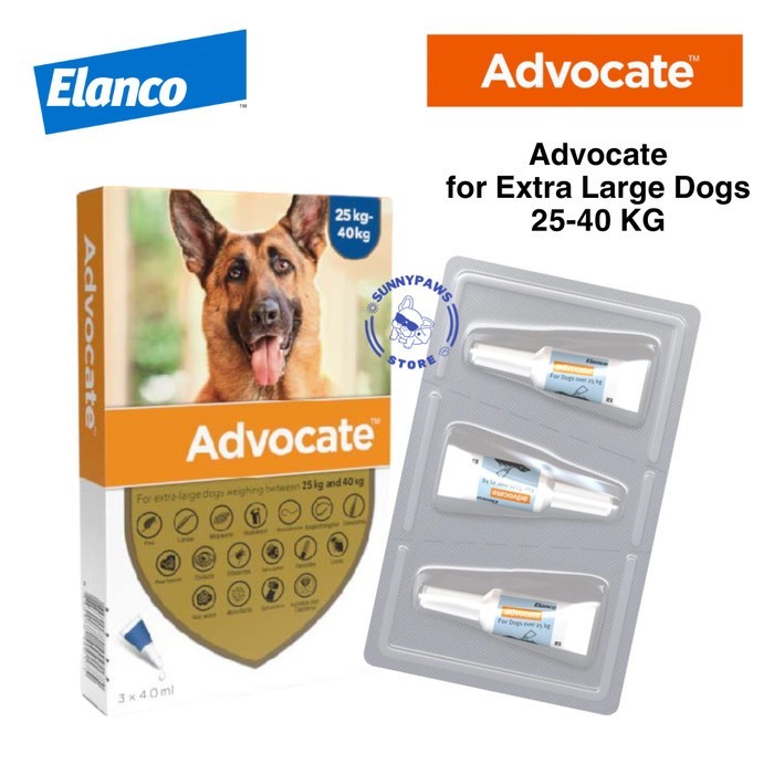 Jual [SUNNYPAWS] Advocate Dog XL Obat Kutu Cacing Anjing Tetes Besar ...