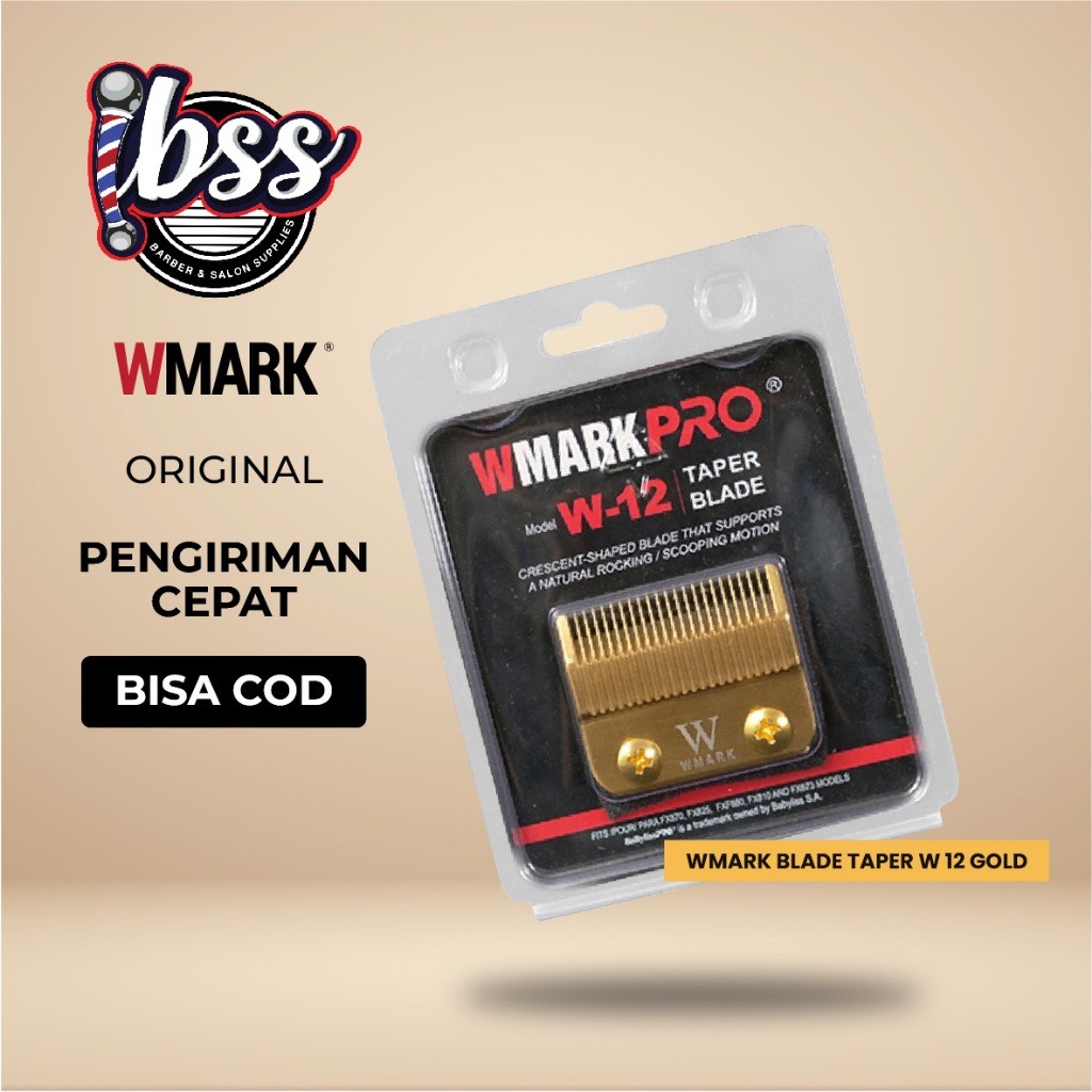 Jual WMARK W 12 Pro Taper Blade Set for Babyliss Clipper / Mata Pisau ...