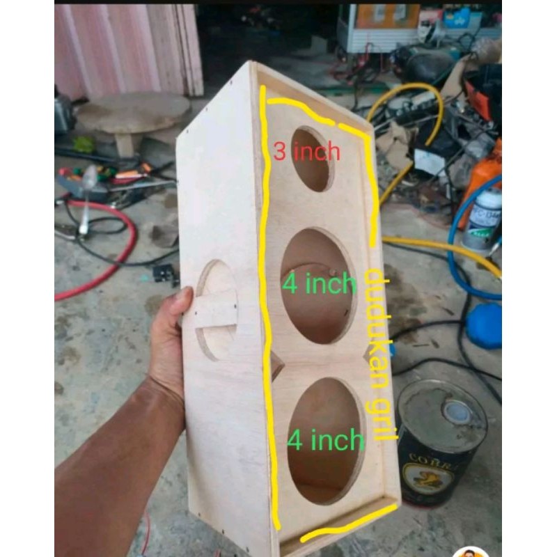 Jual BOX SPEAKER LINE ARRAY 4 INCH DOUBLE PLUS TWEETER BULAT TRIPLEK 9 ...