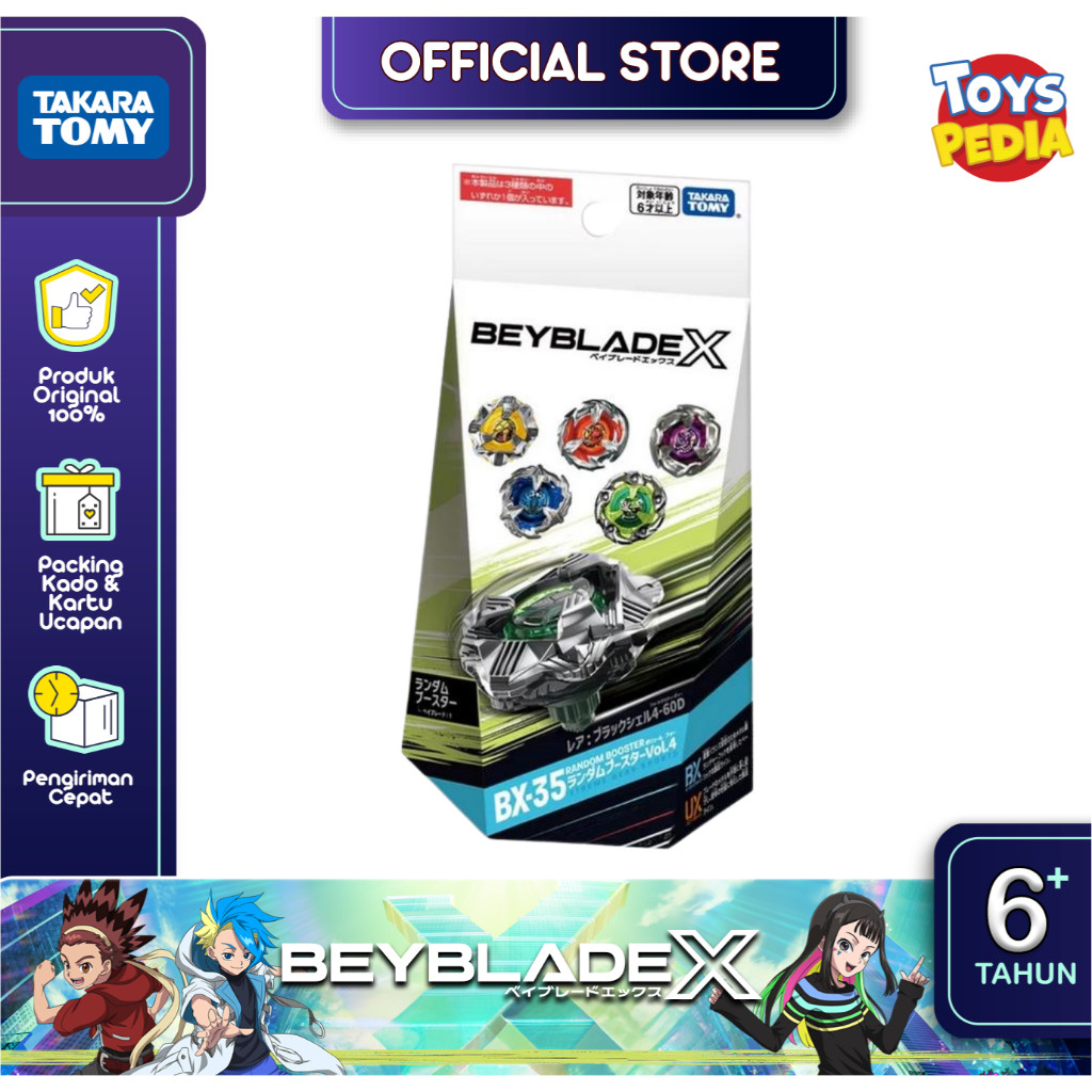 Jual Beyblade X BX-35 Random Gasing Booster Vol. 4 – Random Booster ...
