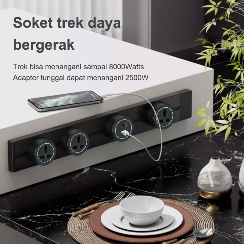 Jual TRACK SOCKET Listrik Elektrik BOARD 40 60 80CM adjustable putar ...