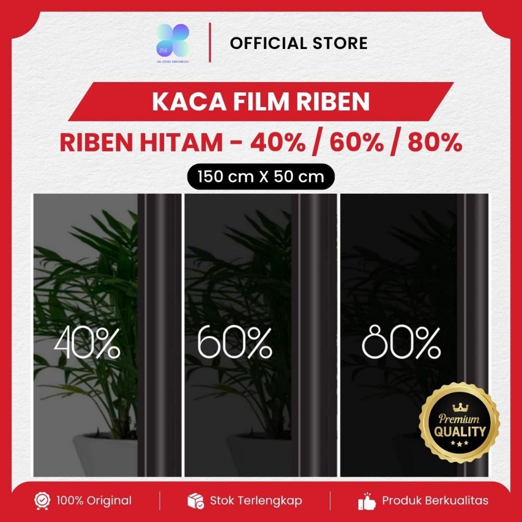 Jual Stiker Kaca Film Riben Hitam Jendela Rumah Gedung Kantor Sunblast Mobil Sticker Hitam Anti ...