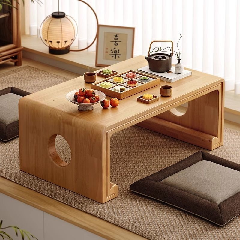 Jual Solid Wood Tatami Coffee Table Bay Window Table Kang Balcony Small ...