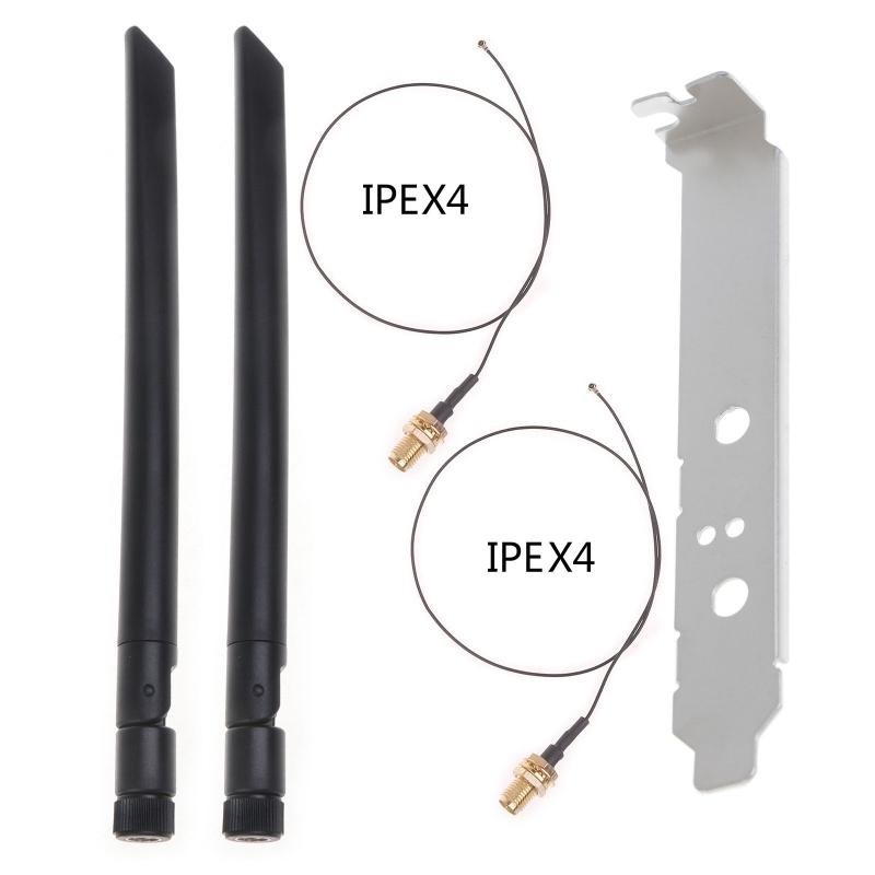 Jual 62KA RP-SMA IPEX MHF4 WiFi Antenna Sets for Intel for M.2 AX210 ...