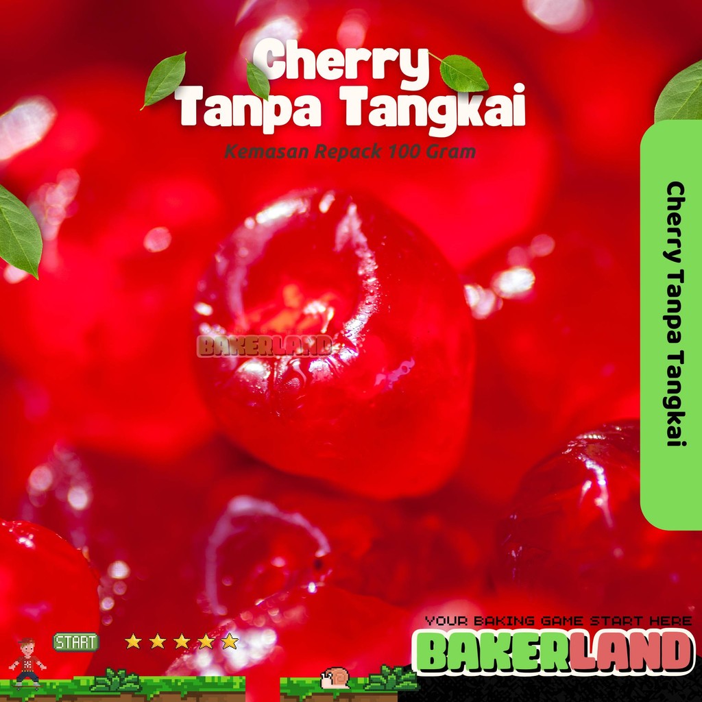 Jual Cherry Mate Repack 100g / Cherry Maraschino / Cherry Tanpa Tangkai ...