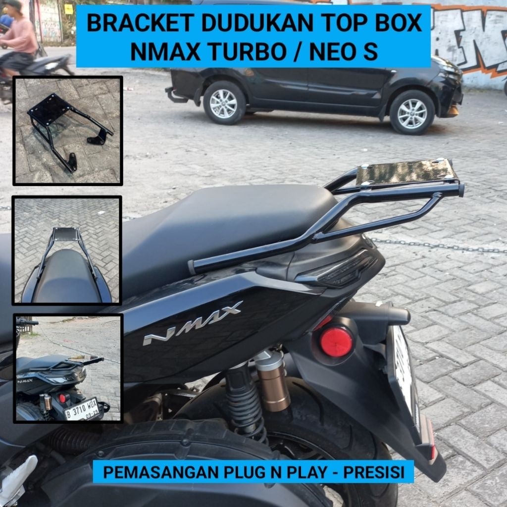Jual COD Breket Box Nmax | Bracket Breket Dudukan Top Box Nmax Turbo ...