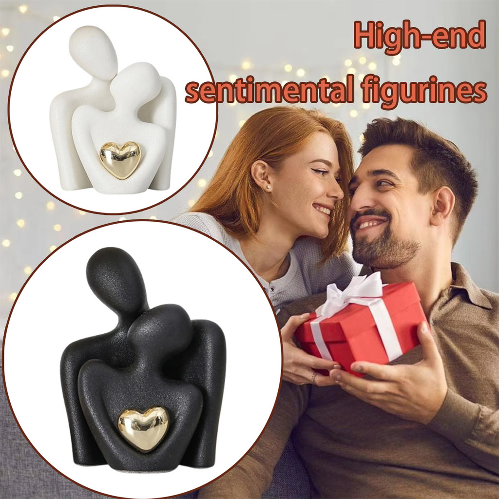 Jual Patung miniatur aesthetic Statue Couple Kiss Keramik Kreatif ...