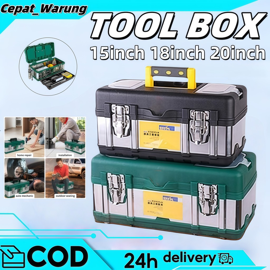 Jual JEGUTool Box Besar 20 Inch Tools Box Kotak Peralatan Besi /Tool ...