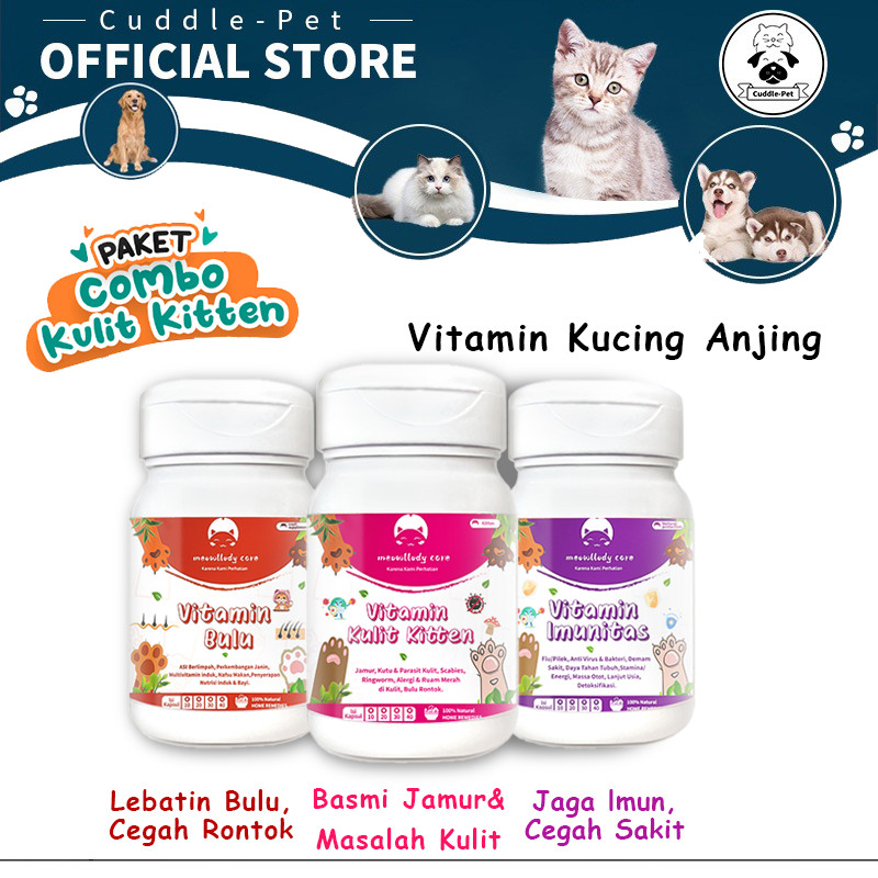 Jual Vitamin Kucing Paket Combo MASALAH KULIT KOMPLIT KITTEN untuk ...