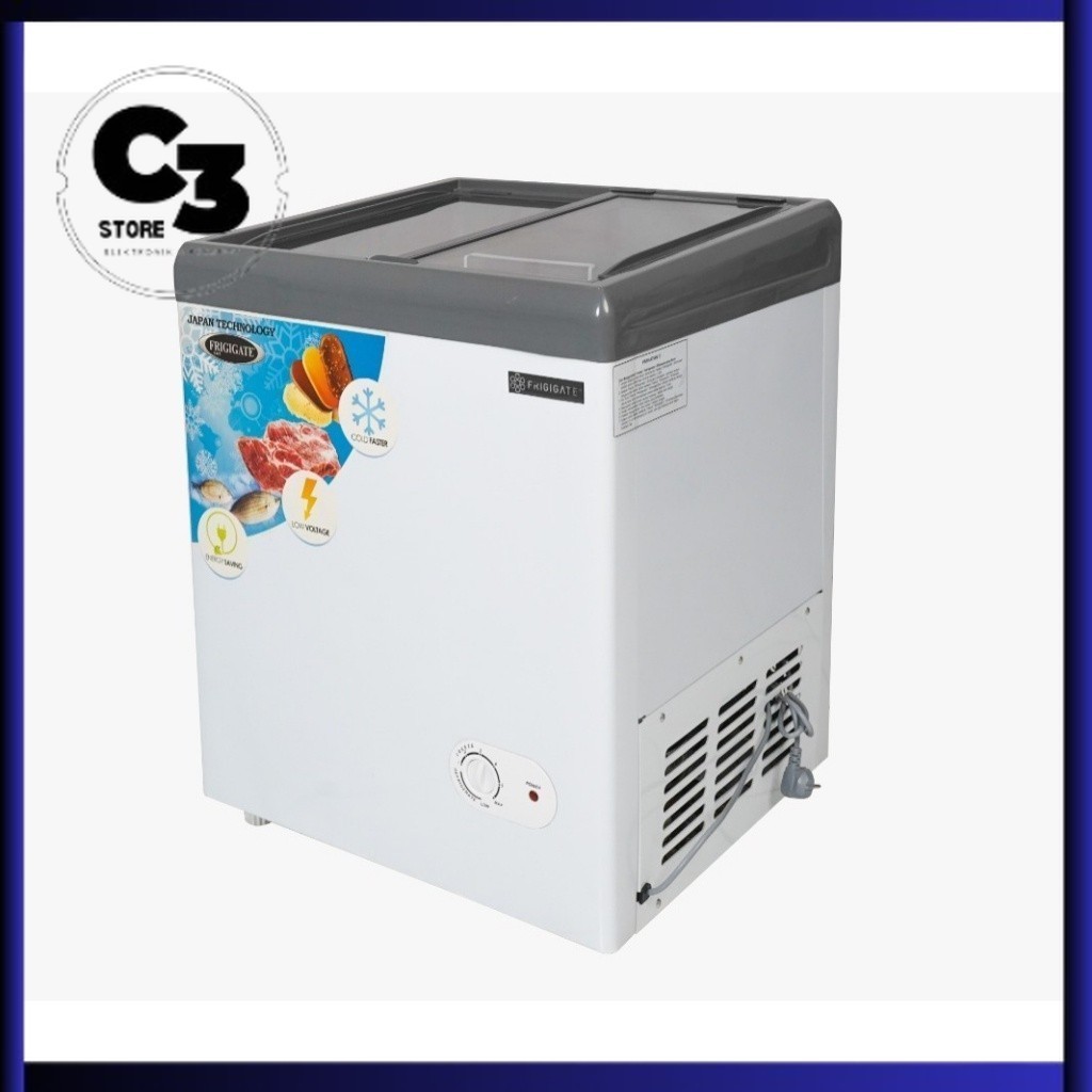 Jual Frigigate Chest Frezeer CF-120 SDF 100 Liter Sliding Door Frozen ...