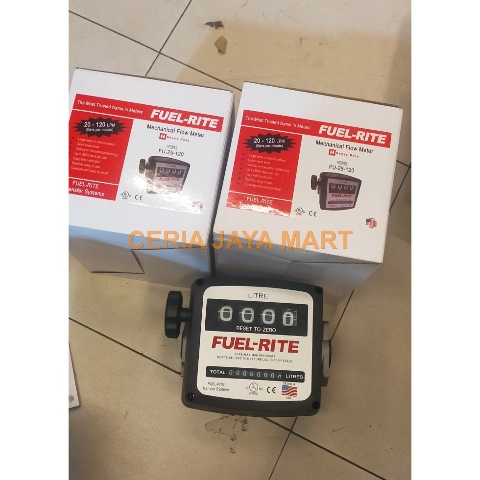 Jual Fuel Rite 4 digit Flowmeter solar fuel rite 1 inchi Flow Meter ...