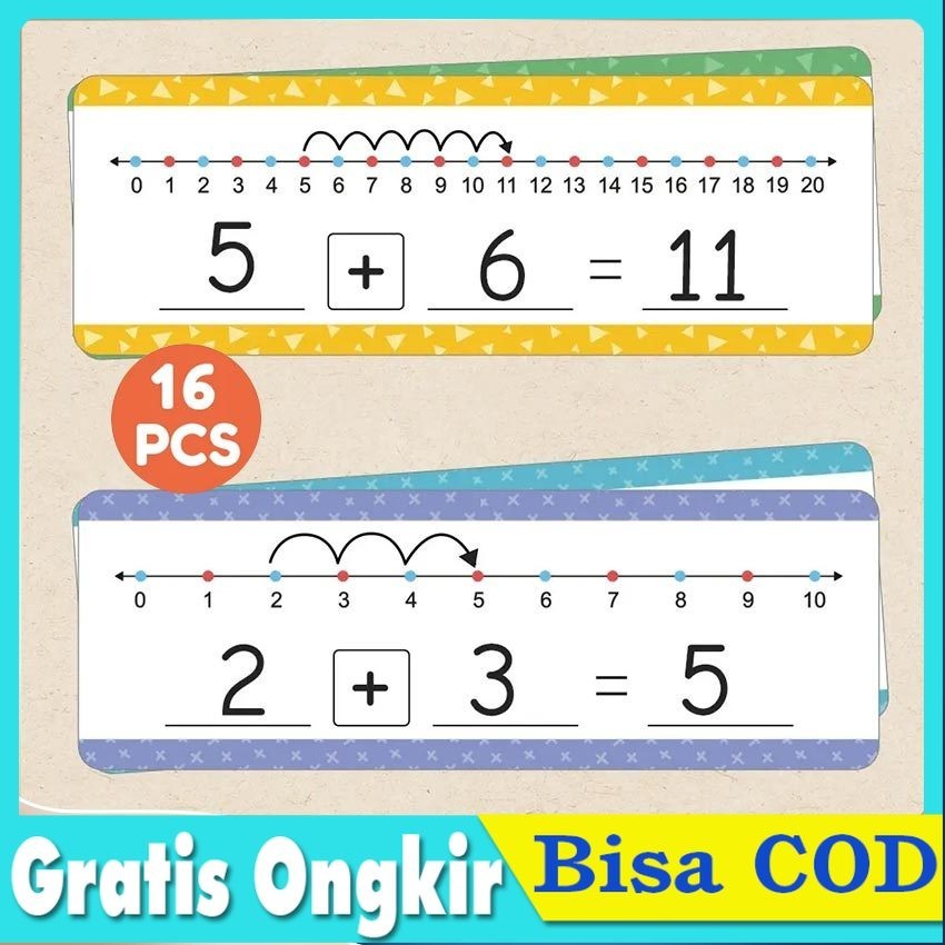 Jual 0-20 Mathematics Teaching Aids | Cards Matematika Alat Peraga ...