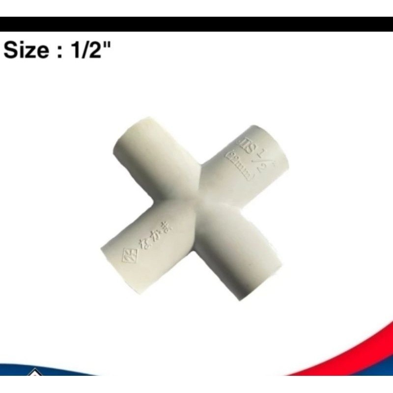 Jual cross tee 1/2" 3/4" inch / tee 4 way 1/2 inch 3/4 inch / tee 4 ...