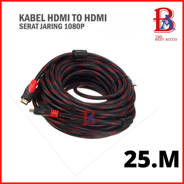 Jual KABEL HDMI 25M JARING / HDMI 25 M / HDMI 25 METER | Shopee Indonesia