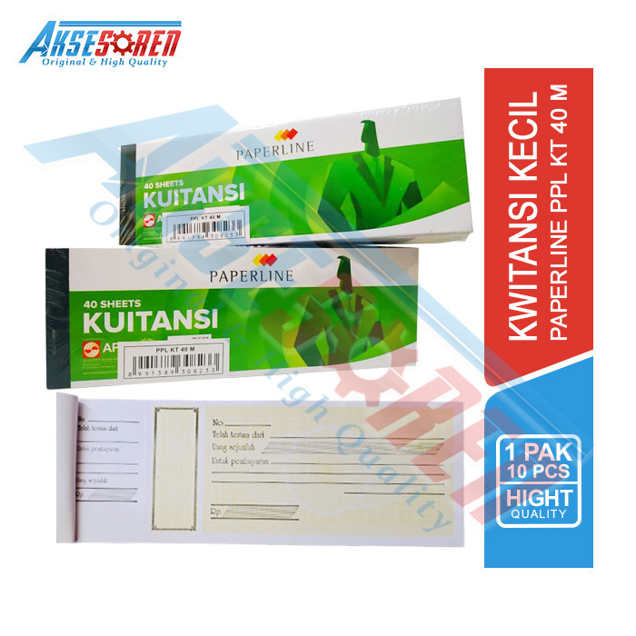 Jual Aksesoren Buku Kuitansi Paperline PPL KT 40 M [1 Pack/10 Buku] / Kertas Kwitansi Ukuran ...