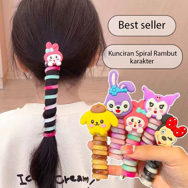 Jual ED - IKAT RAMBUT ANAK SPIRAL KARAKTER STYLE KOREA / AKSESORIS ...