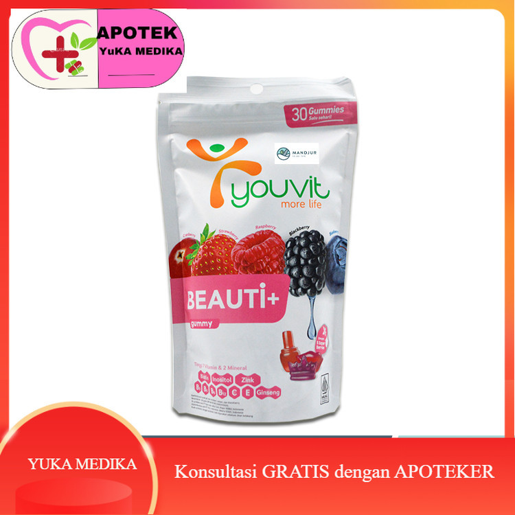 Jual Youvit Beauty+ 30 Gummies - Multivitamin Kesehatan Kulit Kuku dan ...