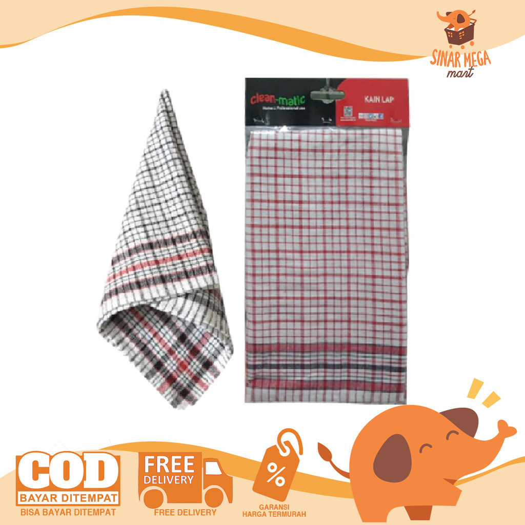 Jual Clean-Matic Napkin Kain Lap Dapur 65cm | Shopee Indonesia