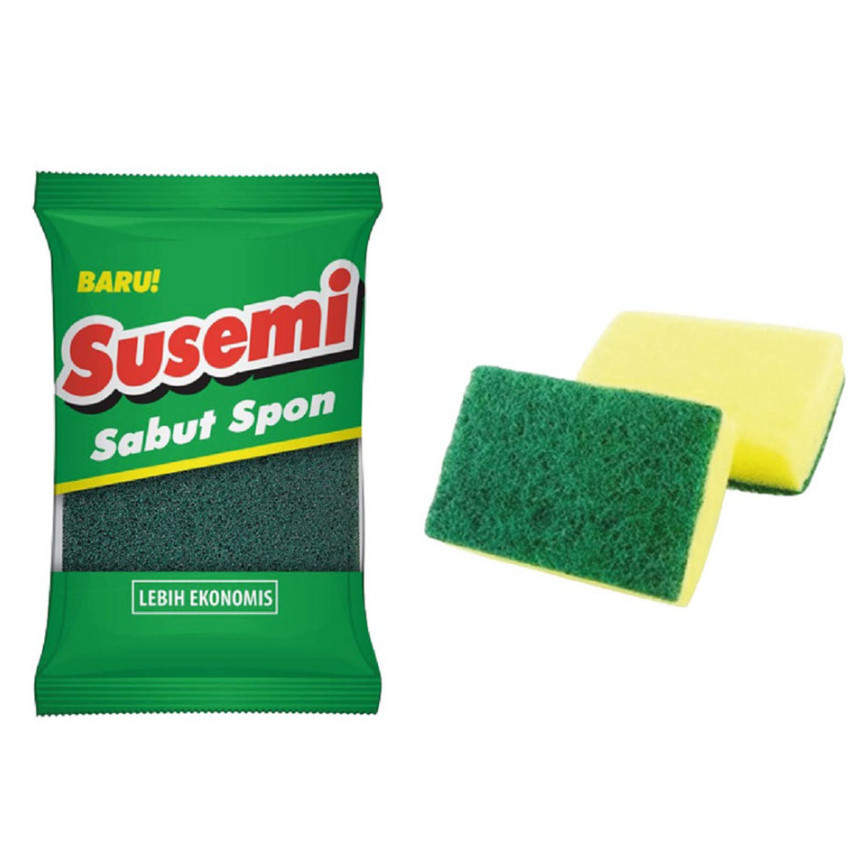 Jual SUSEMI SPONS HIJAU KUNING SABUT SPON CUCI PIRING DAYA GOSOK KUAT ...