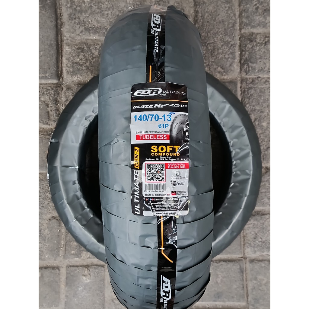 Jual ( RING 13 ) FDR BLAZE MP ROAD 140 / 70 - 13 SOFT COMPOUND GEN 2 Ban Motor NMAX Tubeless ...