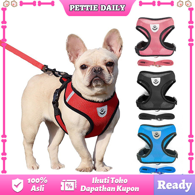 Jual Harness dada kucing dan anjing bersikulasi udara tali hewan ...