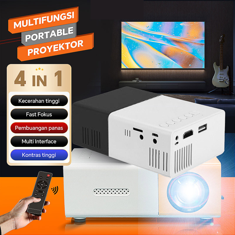 Jual YG300 Mini Proyektor Dukungan Untuk Mirroring Ponsel Rumah Mini ...