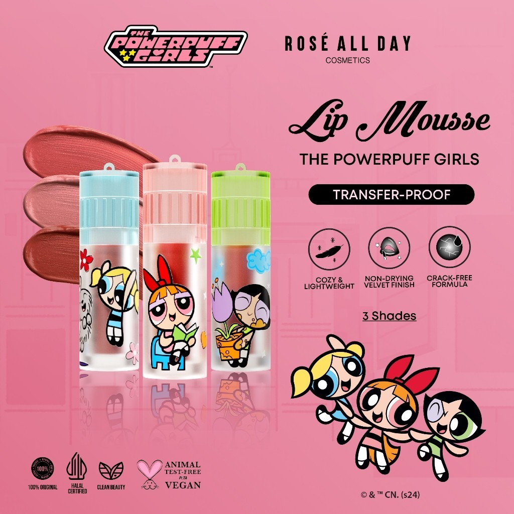 Jual Najmia 3 - Rosé All Day Lip Mousse (The Powerpuff Girls Edition ...
