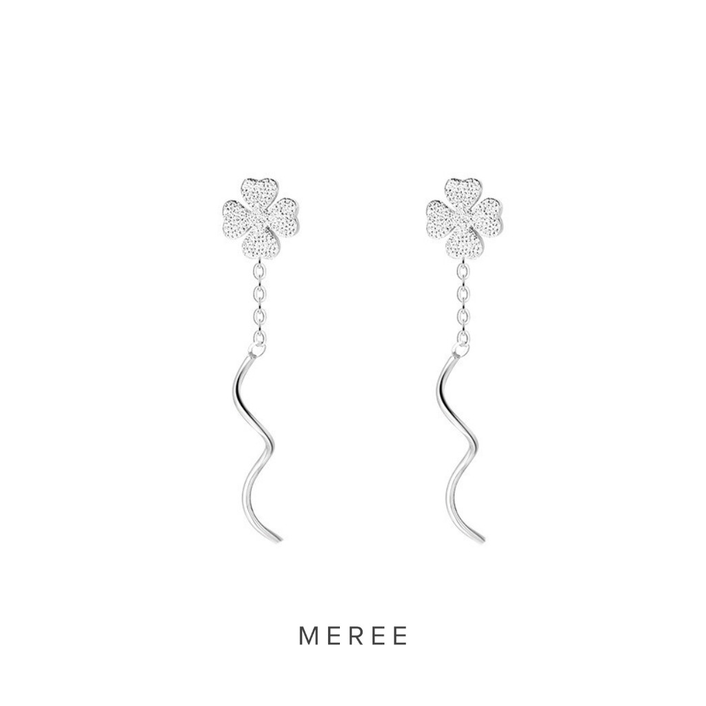 Jual Meree Liora Clover Earring Silver 999 Anting Perak Wanita Anti ...