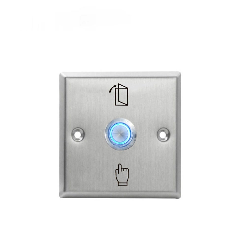 Jual Stainless Steel Exit Button Push Switch DC 12V Door Sensor Opener ...