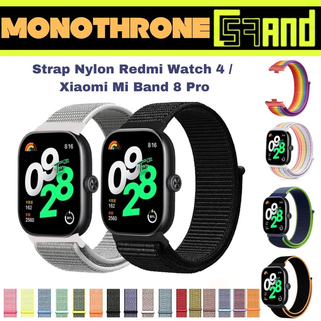 Jual Strap Nylon Redmi Watch 4 Xiaomi Mi Band 8 Pro Strap Nylon Smart ...