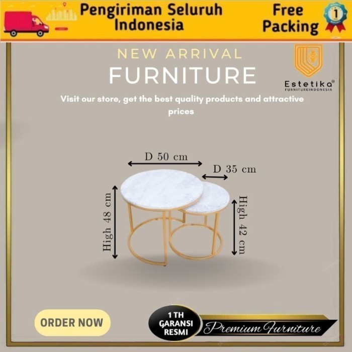 Jual ESTETIKA FURNITURE INDONESIA Meja Tamu Minimalis Marmer Coffee ...