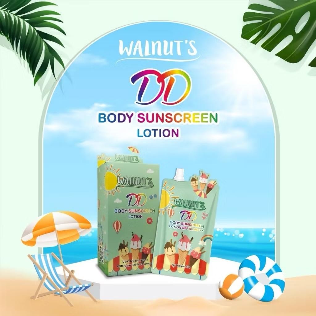 Jual dennf_15 WALNUTS DD BODY SUNSCREEN LOTION SPF50 40g - WALNUT SUN ...